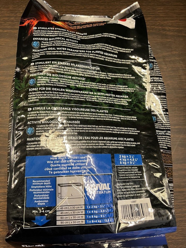 Fluval Bio Stratum, Aquarium Gravel Substrate for Aquatic Plant Growth ...