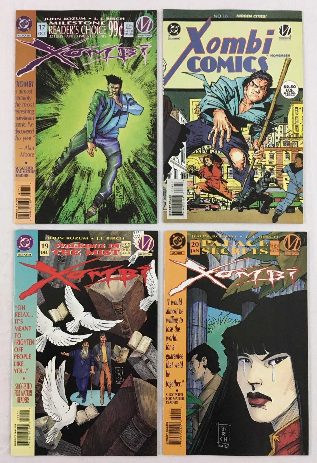 Xombi 5 Comic Lot # 17 18 19 20 21 (Last 5 in Series) DC Milestone 1994 ...