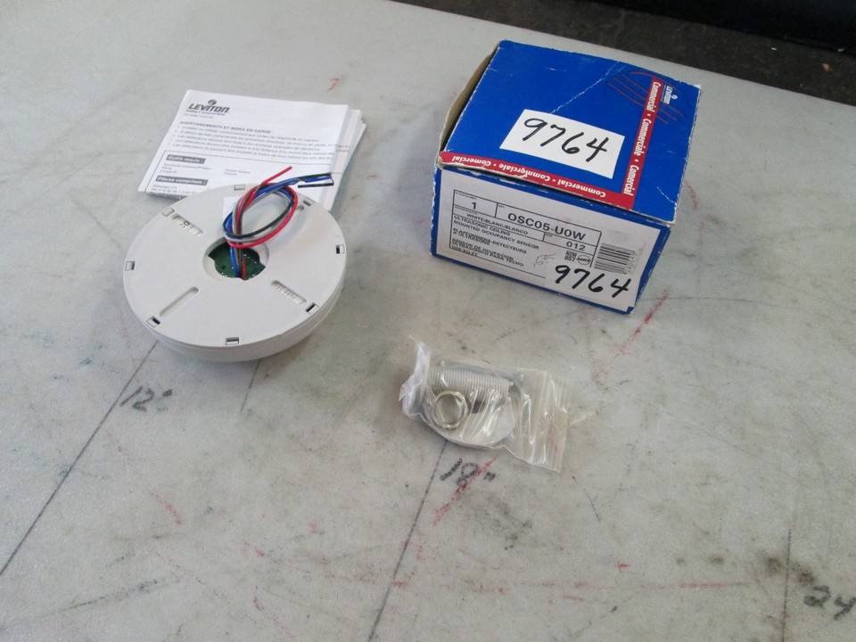 Leviton Ultrasonic Occupancy Sensor Cat #OSC05-U0W Ceiling Mounted ...