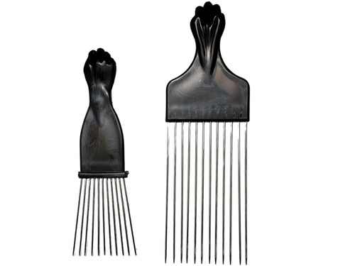 2pcs Detangle Metal Pastic Lift Hair Pick Piks Comb Braid Hair Afro ...