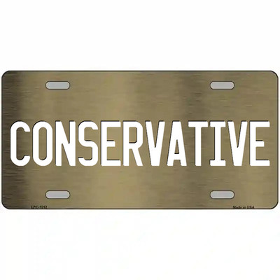 Conservative White on Gold Metallic Metal Sign | eBay