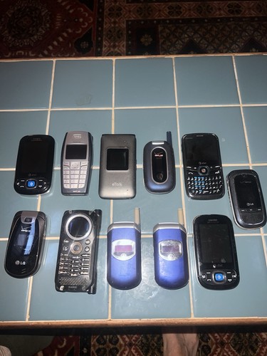 Lot of 11 Untested Old Cell Phone Nokia LG Samsung Motorola PARTS ONLY ...