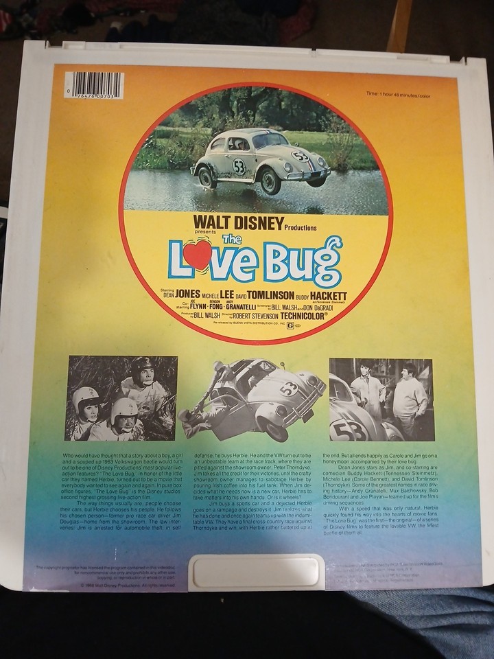 Walt Disney Love Bug- Ced Videodisc | eBay