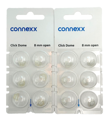 Connexx 8mm Open Click Domes Fits Signia NX ,X & TruHearing 19 & 5 ...