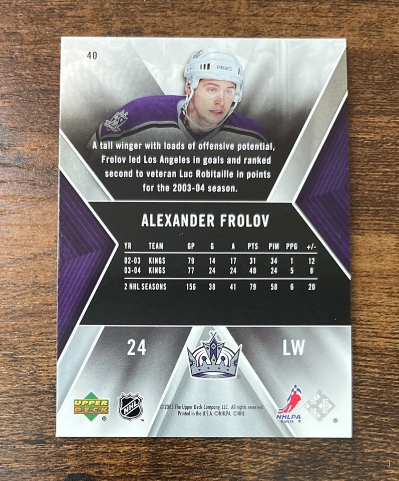 2005-06 Upper Deck SPx Alex Frolov Alexander Frolov #40 Los Angeles ...