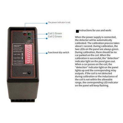 Dual Channel Vehicle Loop Detector Sensor PD232 for Parking Gate ...