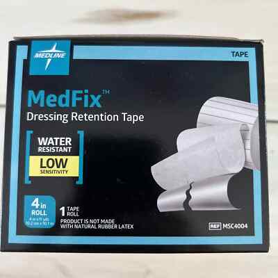 Medline Medfix Retention Dressing Tape, Water Resistant Wound 4in x 11 ...