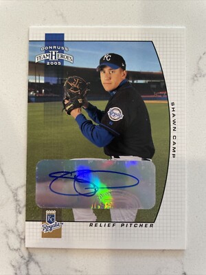 2005 Donruss Team Heroes SHAWN CAMP #156 Autograph MLB BASEBALL CARD ...