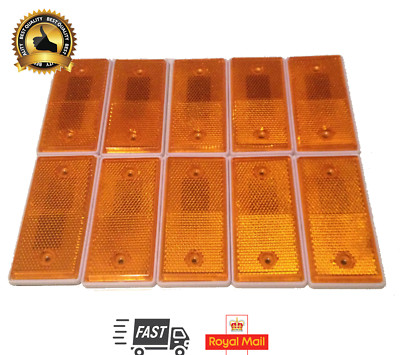 Amber Reflectors with Self Adhesive Backing - Trailer Post Lorry Van ...