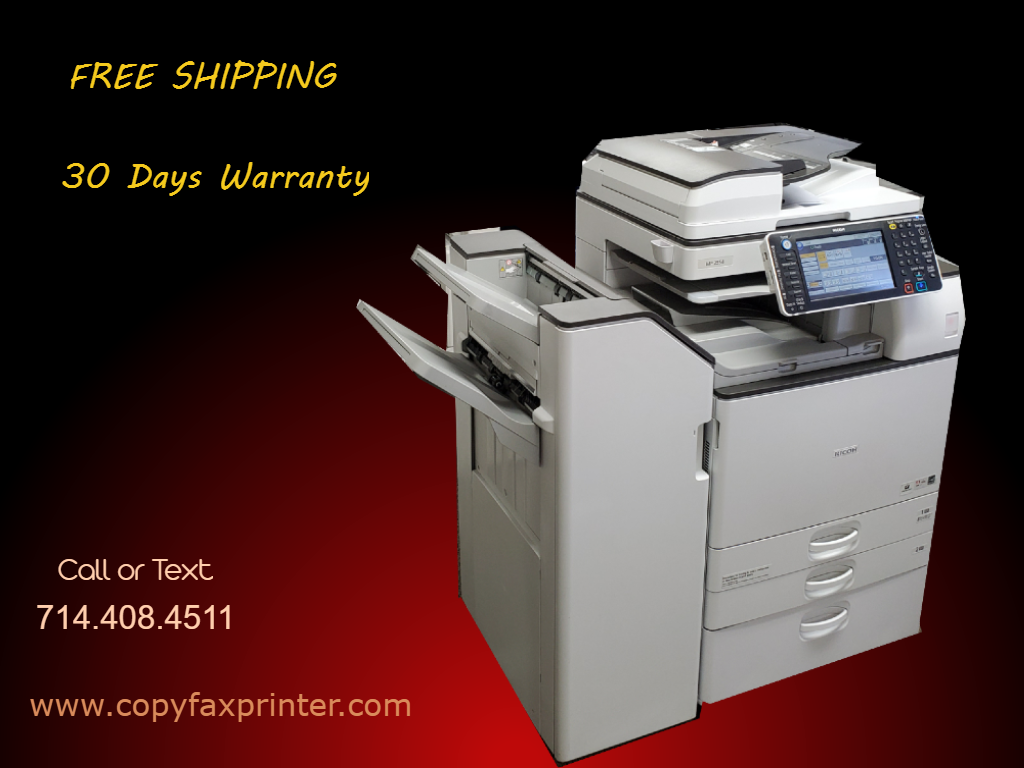 Ricoh MP 2554 Black/White Copier Printer Scanner with Stapling Finisher ...