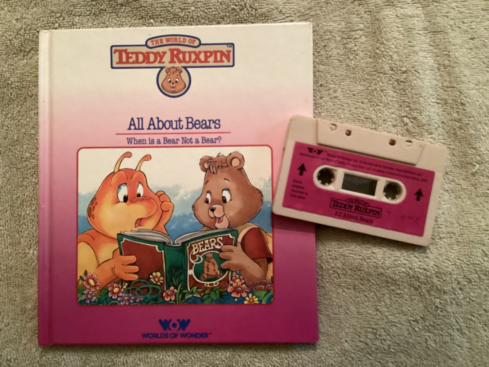 Vtg 1985 Teddy Ruxpin "All About Bears" Storybook And Cassette Tape VG ...
