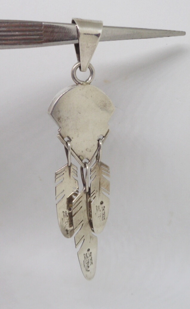 Navajo Ray Tracey Knifewing Sterling Silver Inlay Cor… - Gem