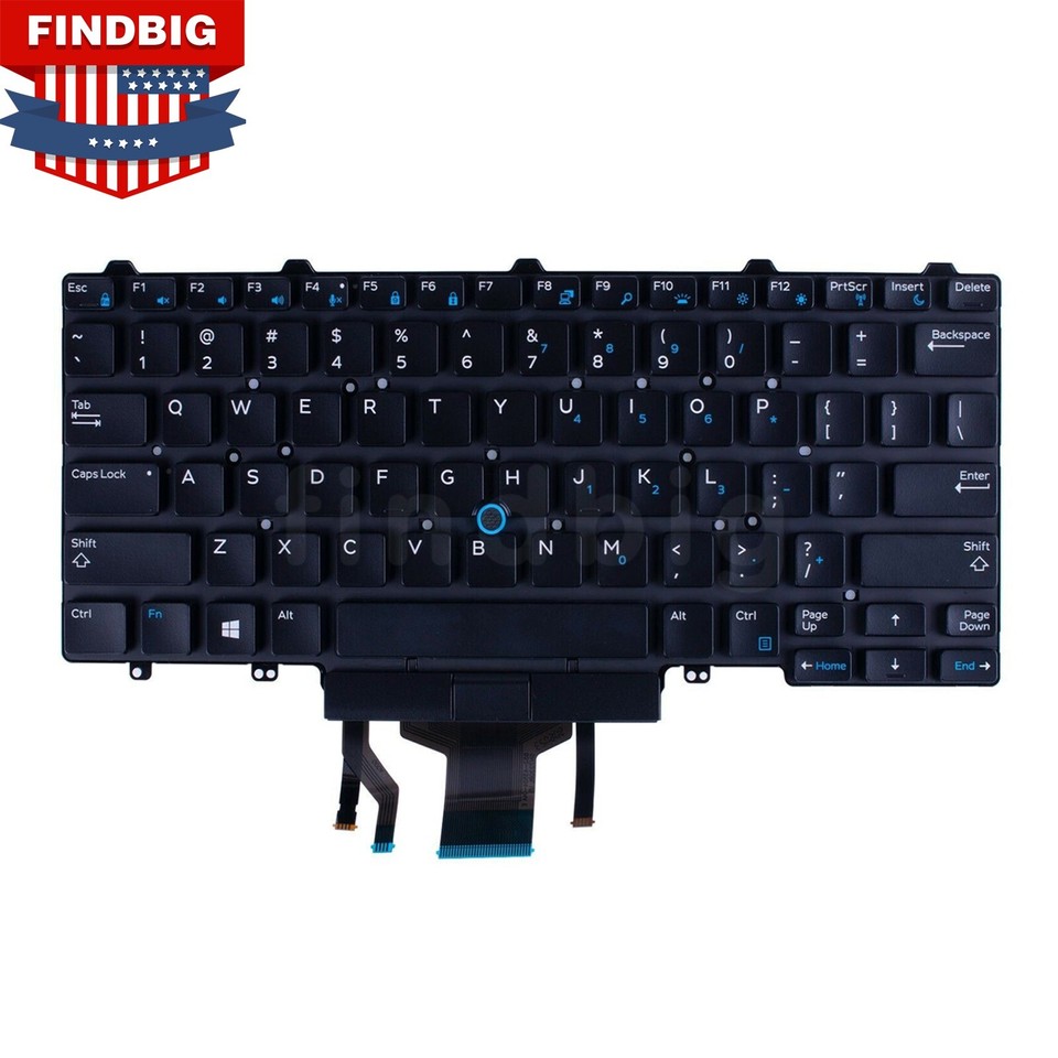 US Backlit Keyboard for Dell Latitude E5450 E5470 E5480 E7450 E7470 ...