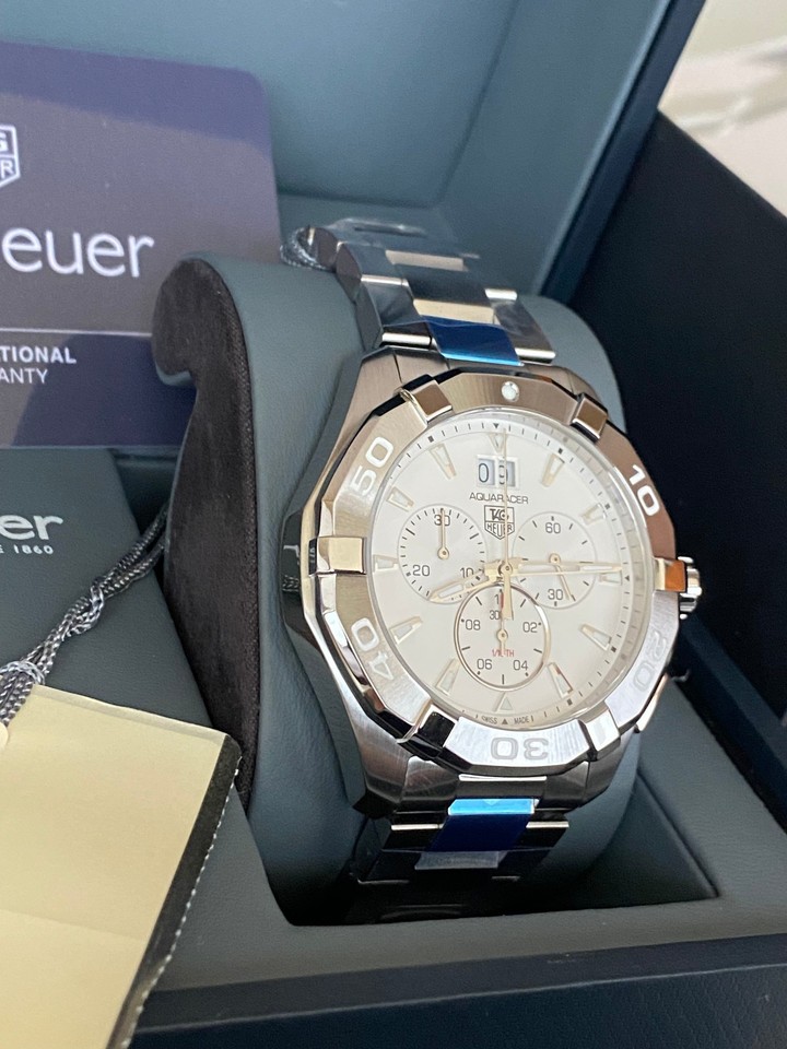 Tag Heuer Aquaracer White Quartz Watch 43mm - CAY1111 | eBay UK