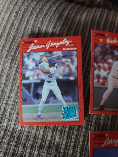 ultra rare lot of 6 1990 donruss baseball error cards in mint condition ...