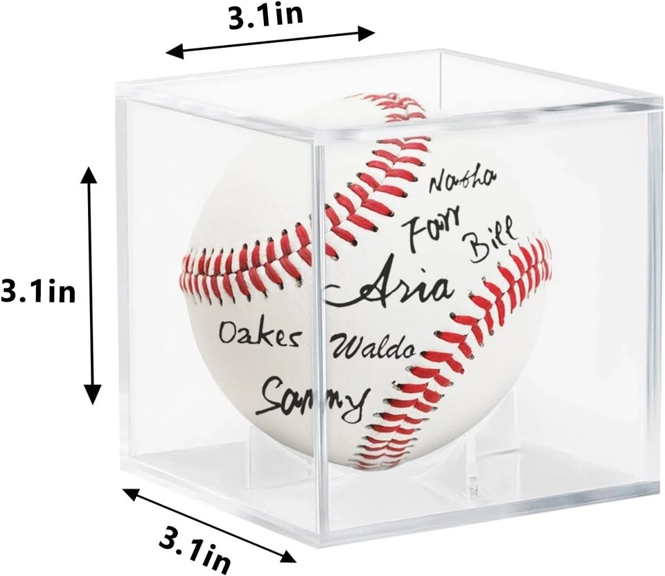 12Pack Baseball Display Case Acrylic Cube - UV Protected Acrylic ...