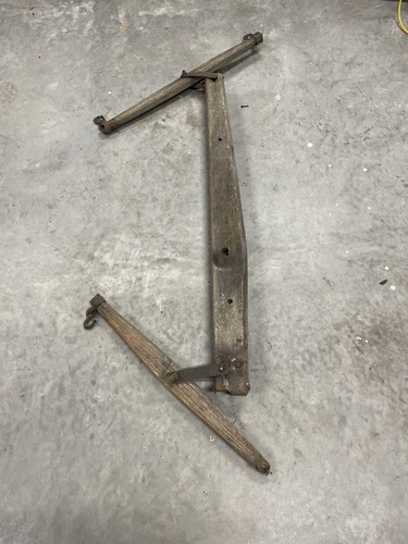 Antique Large 56" Rustic Double Tree Wood & Metal 2 Horse Yoke Hitch ...