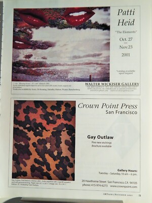PATTI HEID ART PIECE VTG ORIG 2001 ADVERTISEMENT | eBay