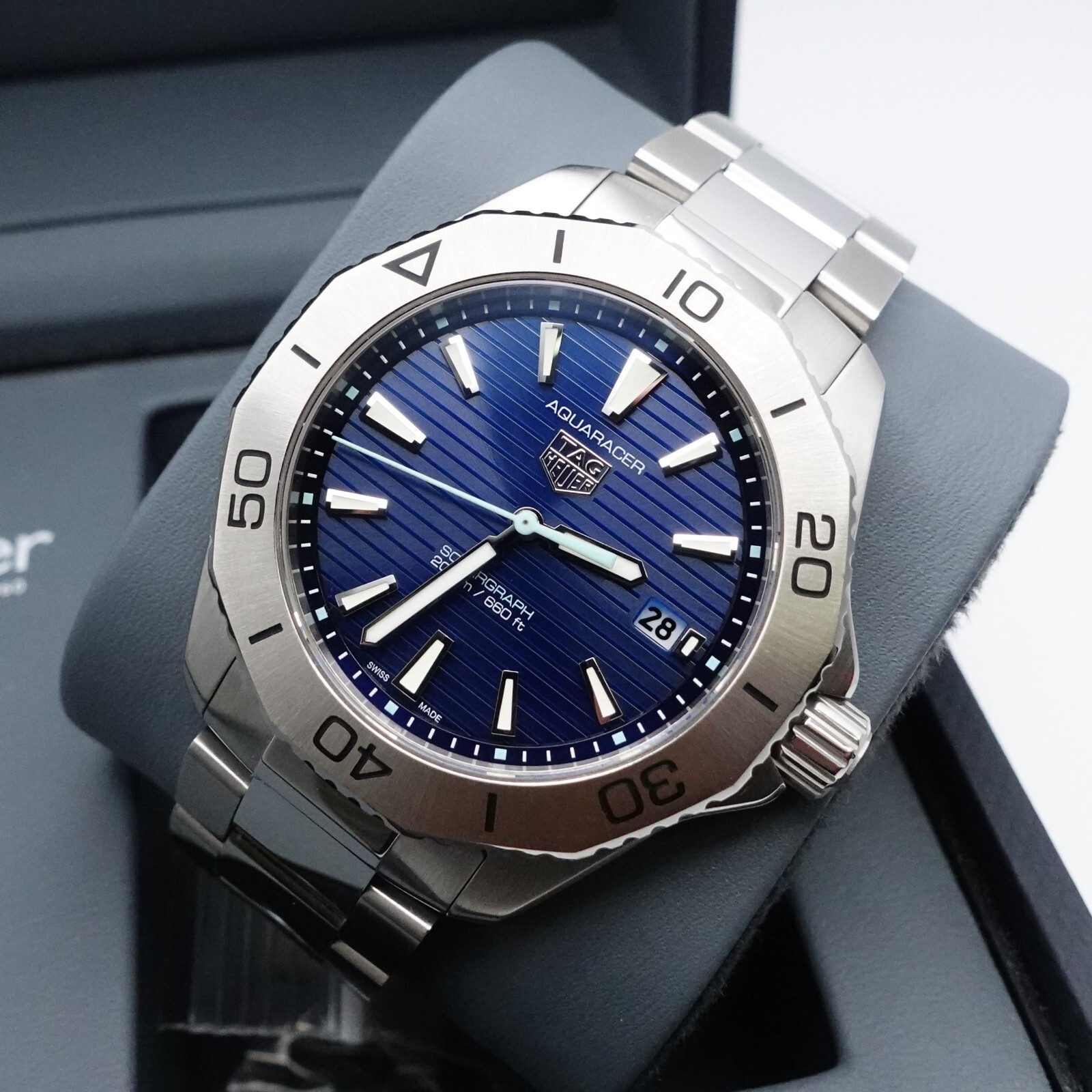 Tag Heuer Aquaracer WBP1113.BA0000 Solagraph Quartz Watch 40mm Box ...