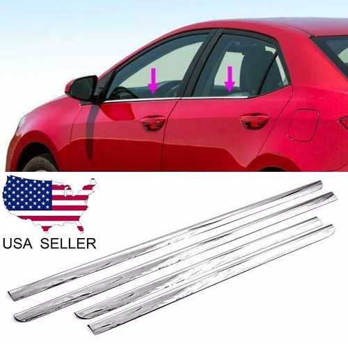 For 2014-2019 Toyota Corolla Sedan Stainless Steel Chrome Window Door ...