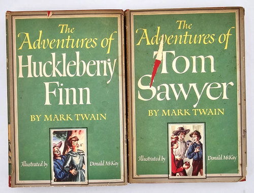 Tom Sawyer and Huck Finn Mark Twain 1946 Illustrated Junior Library | eBay