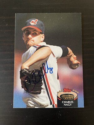 1992 Topps Stadium Club #389 Charles Nagy Cleveland Indians Signed Card ...