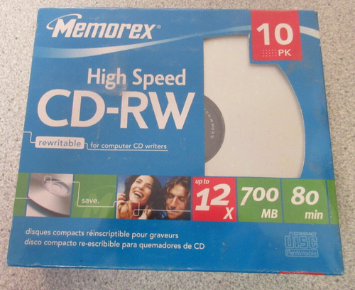 MEMOREX HIGH SPEED CD-RW DISCS 10 PACK BRAND NEW SEALED | eBay