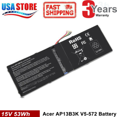 Battery for Acer Aspire V5-572P V5-573 V5-573G V5-573P R7-571 AP13B3K ...