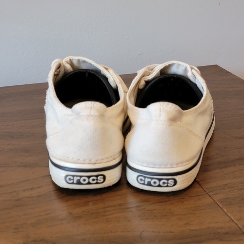 Crocs Hover Women's White Canvas Lace Up Sneakers Size 7 Shoes ...