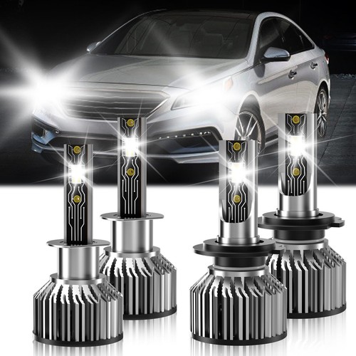 For Hyundai Sonata 2002-2007 2008 4x LED Headlight Bulb Kit High Low ...