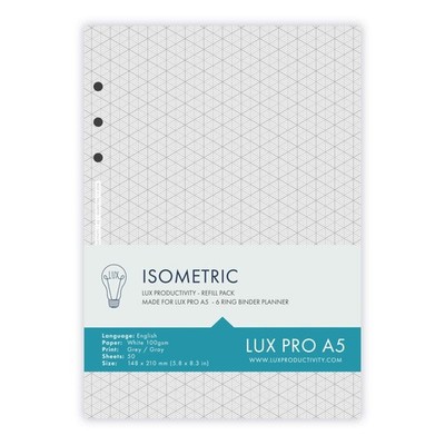 LUX PRO A5: Isometric - LUX Productivity Refill Pack - Planner Page ...