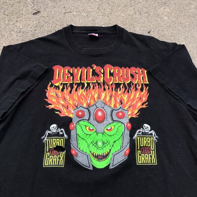 VTG 90s Devils Crush Turbo Grafx 16 Video Game Pinball SINGLE STITCH T ...