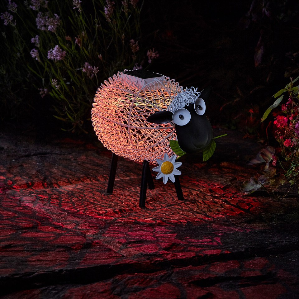 Solar LED Light Up Cow Sheep Farm Animal Garden Ornament | OR Spare ...