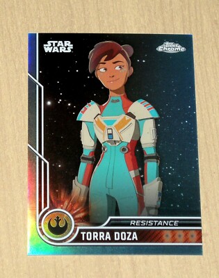 2023 Topps Star Wars Chrome AQUA Refractor base parallel TORRA DOZA #41 ...