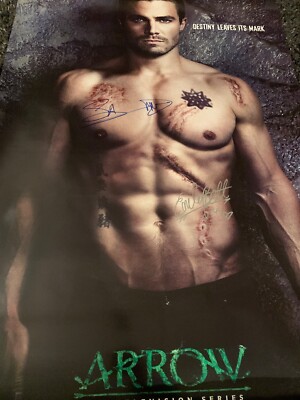 Stephen Amell Emily Bett Rickards Poster 24x36 Arrow Signed Autograph ...