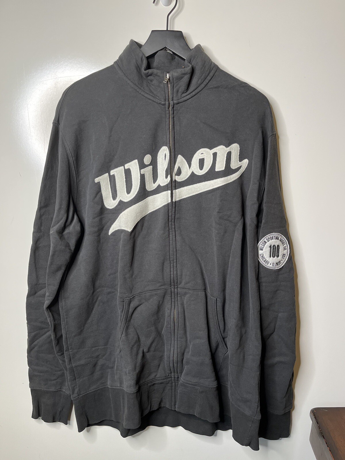 wilson sporting goods 100 Years Zip Front Sweater Men’s Large | eBay