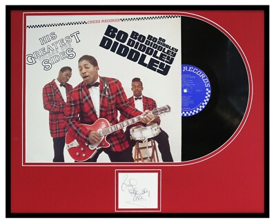 Bo Diddley Signed Framed 1985 Greatest Hits Record Album Display JSA | eBay