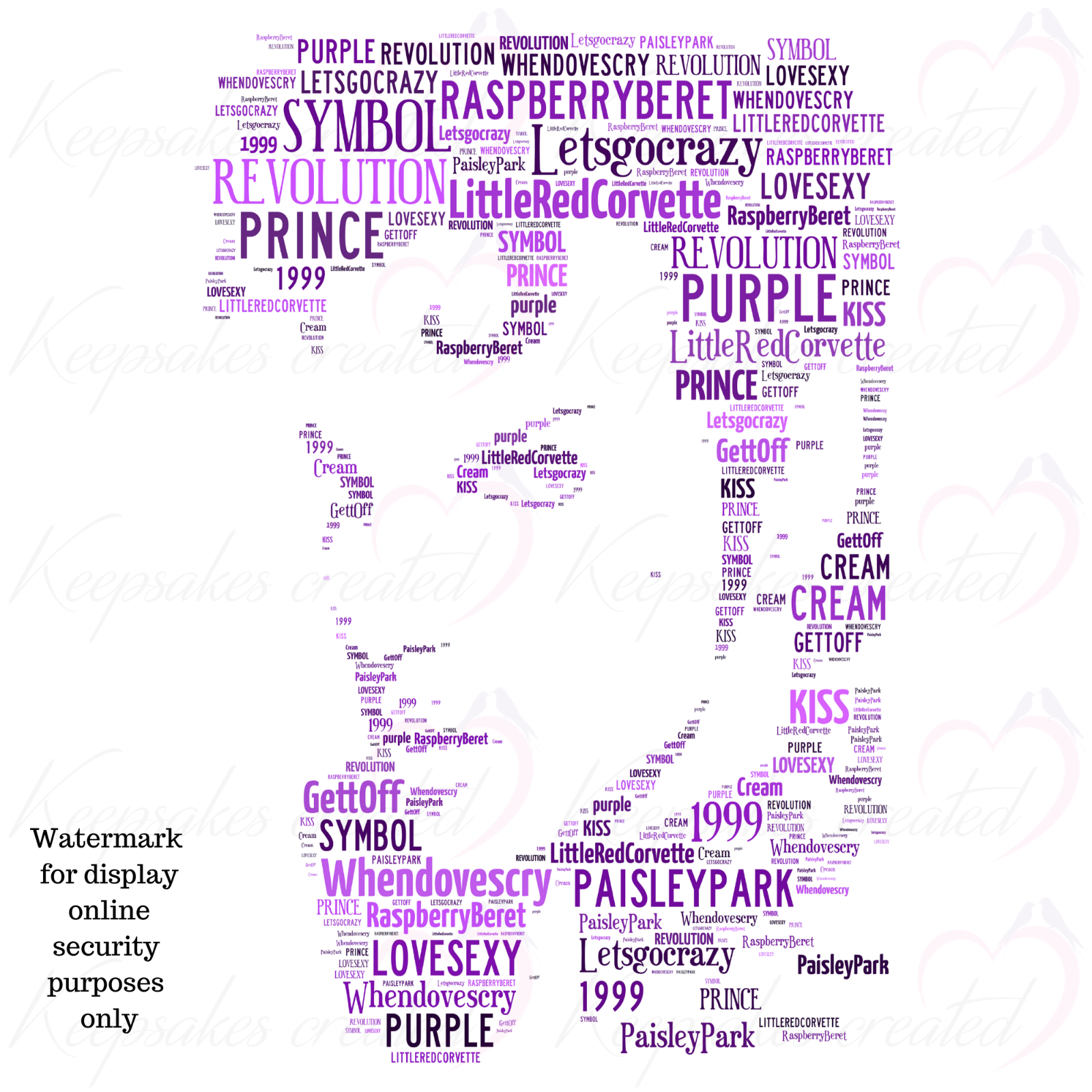 Prince Word Art