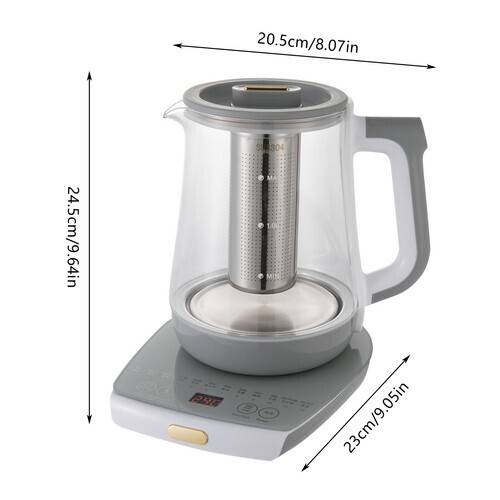 800W 1.8L Electric Kettle Glass Water Boiler Fast Boiling Tea Kettle 40 ...