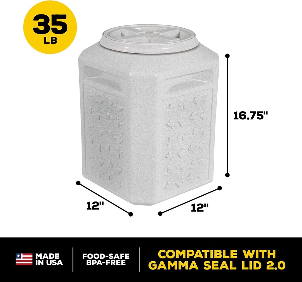Gamma2 Vittles Vault Dog Food Storage Container, Up To 50 Pounds Dry ...