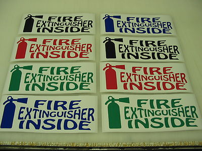 FIRE EXTINGUISHER INSIDE DECAL LOT Sticker 4 Wholesale 18 Wheeler Tow ...