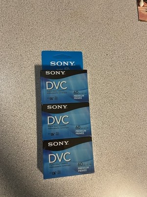 Sony DVC Mini DV 60 Min LP 90 Sealed Blank Tapes Premium 3-Pack New ...