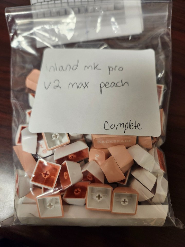 Inland MK Pro V2 Max Peach Pink Keyboard, KEYCAPS ONLY | eBay