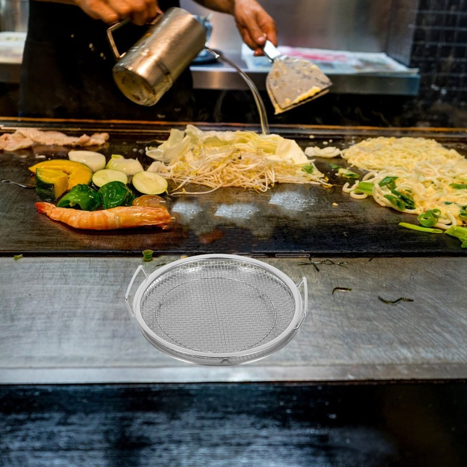 Stainless Steel Fry Basket Oil Drain Rack Egg Steamer Deep Frying ...