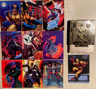 Flair 94 Inaugural Edition MARVEL Universe 10 Trading Cards Wolverine ...