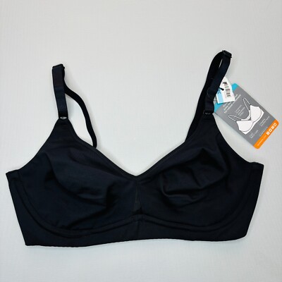 NEW Warners Flex Revolution Bra 34C Underwire Satin Unlined Underwire ...