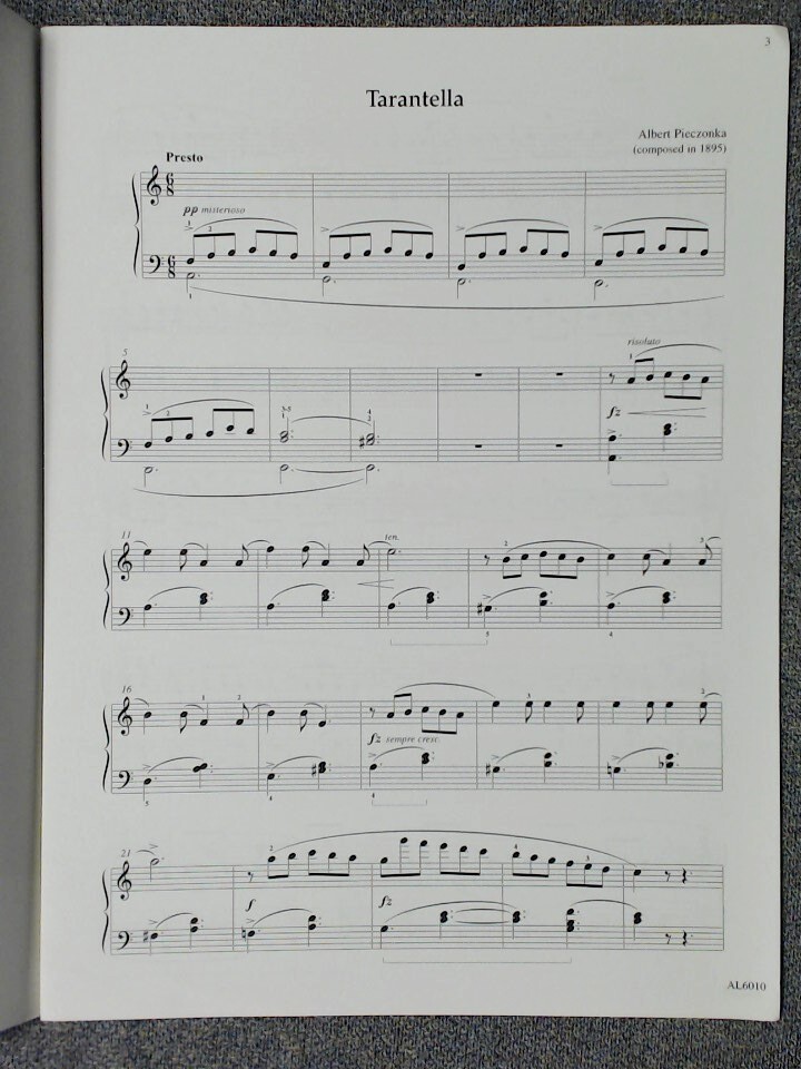 Tarantella by Albert Pieczonka Edited by Randall Faber (FJH/Hal Leonard ...