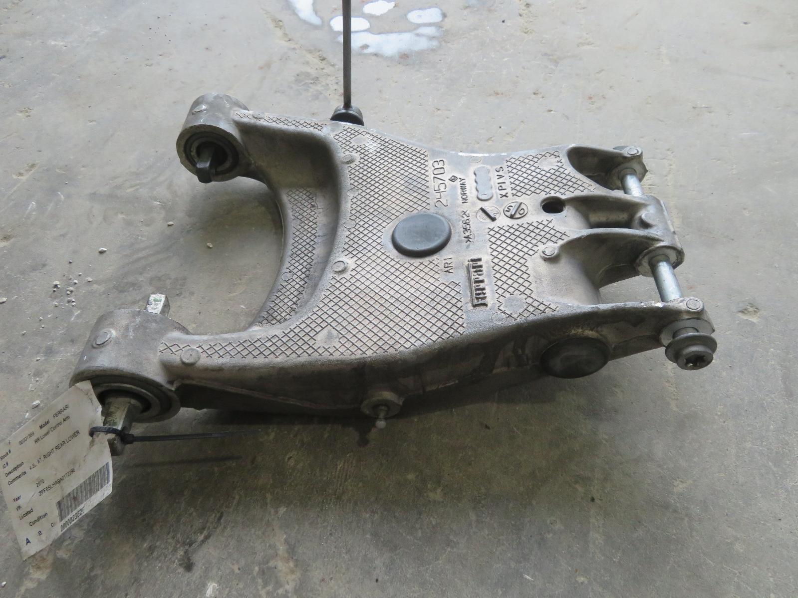 2010 FERRARI CALIFORNIA RIGHT REAR LOWER CONTROL ARM 4.3L AT OEM 245703 ...