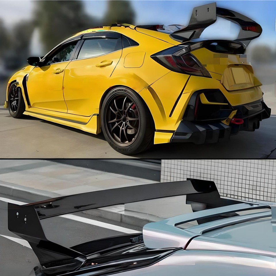 Gloss Black M Style Spoiler Wing For 2017-2021 Civic Fk7 Fk4 Fk8 5dr ...