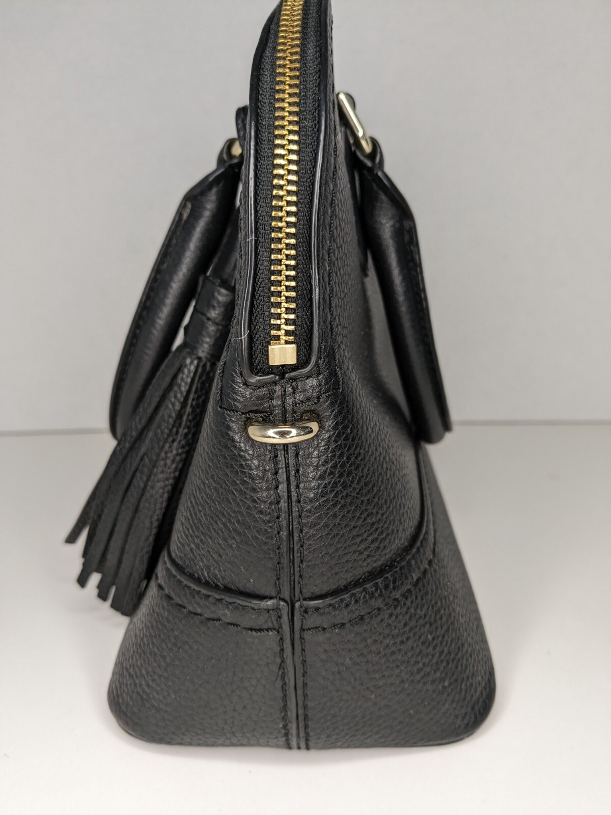 KATE SPADE McCall Street Carli Black Leather Satchel Bag Purse (Missing ...